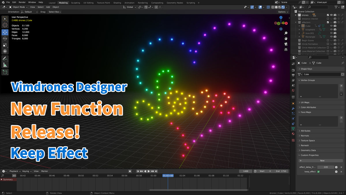 Vimdrones Designer 2.1.6 New Function - Keep Effect