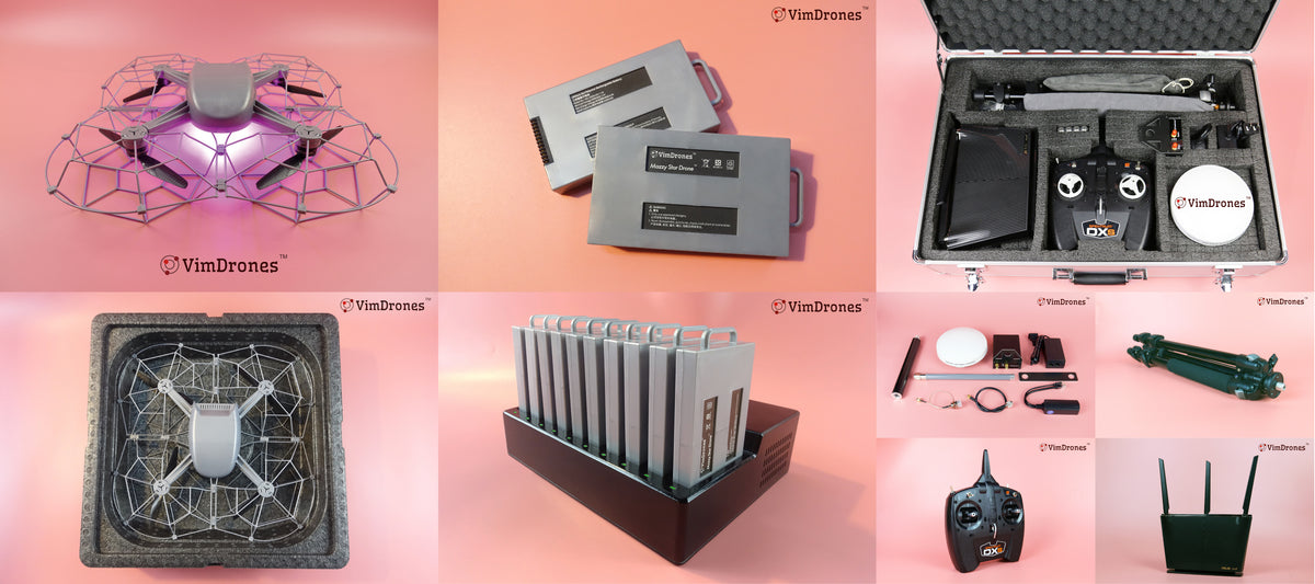 Vimdrones Drone Light Show Ready-To-Fly 10-drone Package